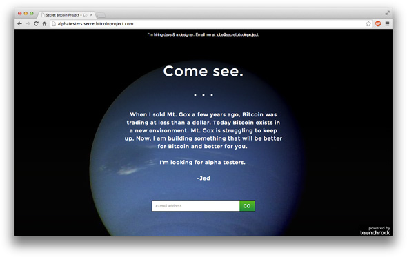 Mt. Gox Founder Jed McCaleb Announces Secret Bitcoin Project