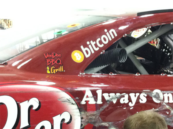 Photos of Bitcoin-Branded Race Car Surface